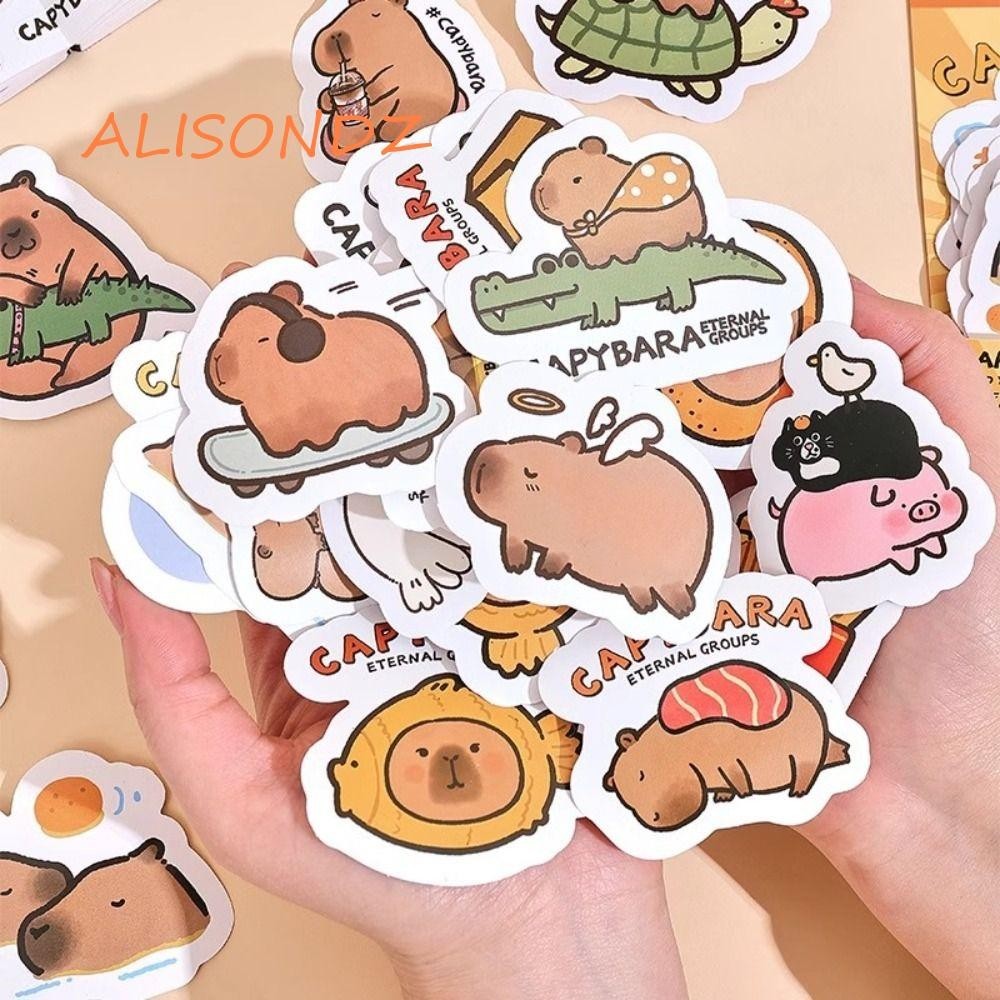 ALISONDZ Cute Capybara Stickers, Capybara Funny Creative Capibara ...