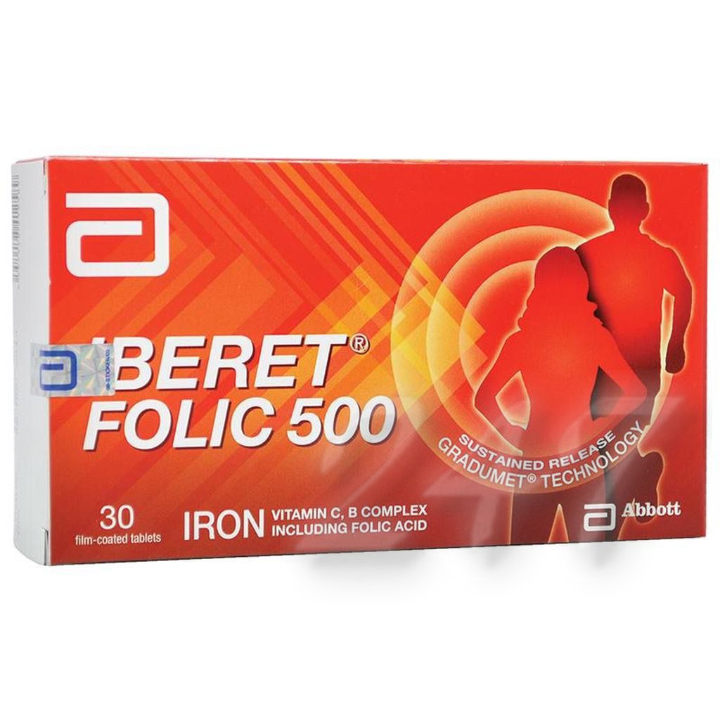 Iberet Folic 500 Film-Coated Tablets 30's | Shopee Malaysia