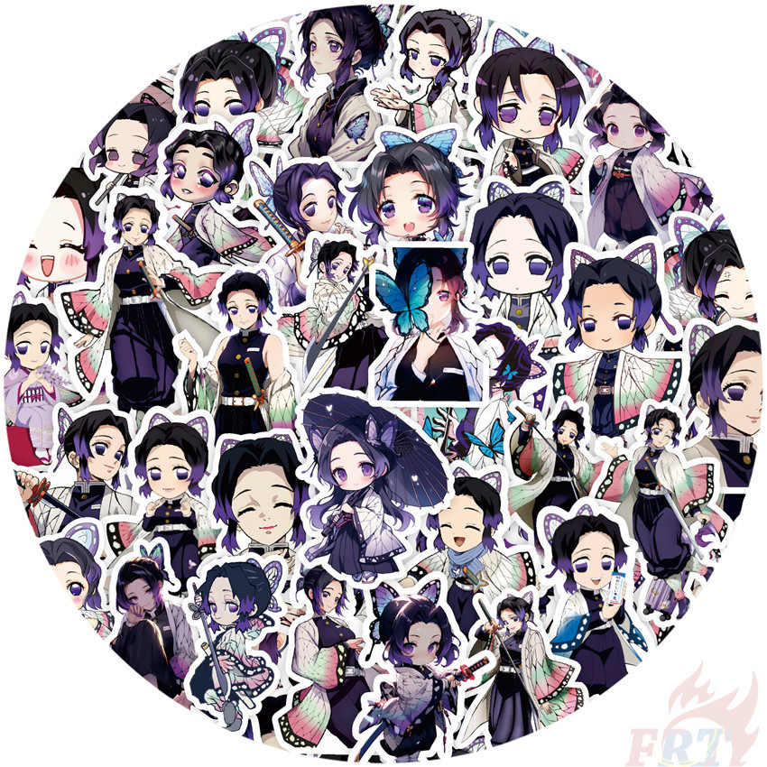 100Pcs/Set Kochou Shinobu Stickers Fashion DIY Decals Doodle Stickers ...