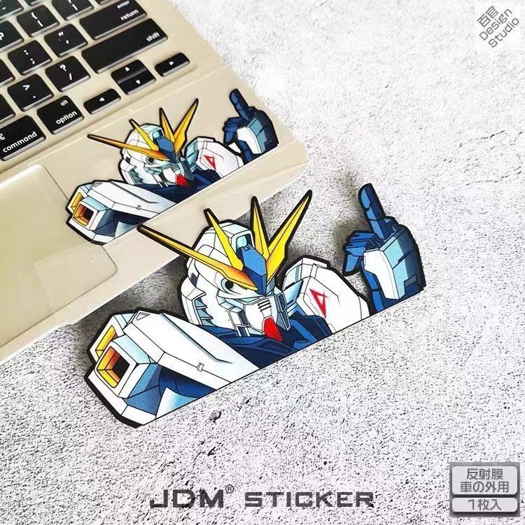 Jdm Car Fuel Tank Cap Decoration mecha warrior Reflective Sticker ...