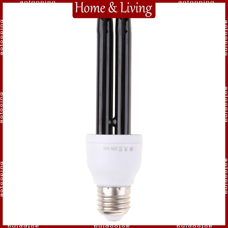 AOTO 220V 20W E27 Ultraviolet Fluorescent Blacklight Light Bulb Fly ...