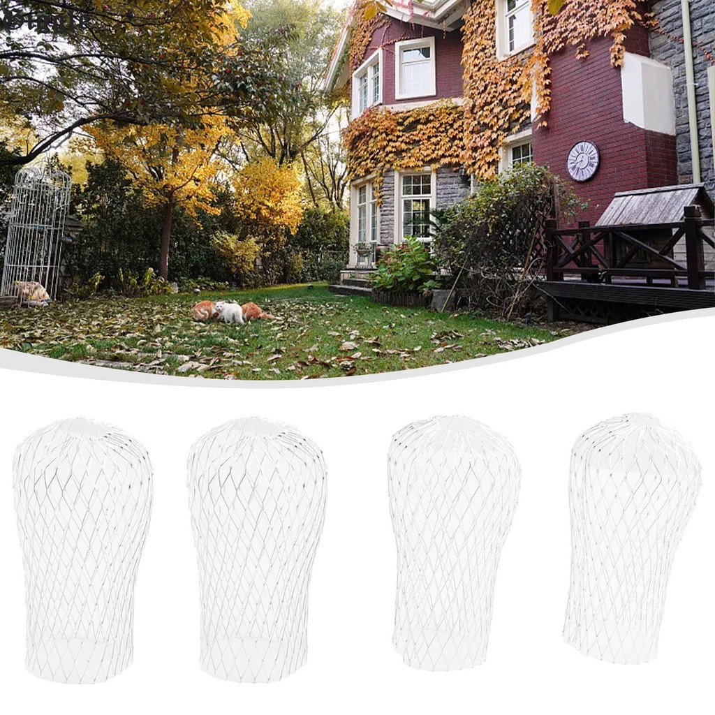 【GIG】4Pcs Metal Mesh Gutter Leaf Debris Mud Trap Guards Drain Pipe ...