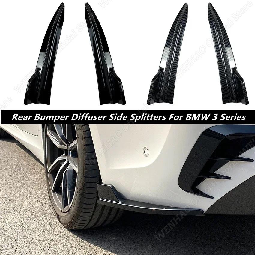 Rear Bumper Diffuser Side Splitters For BMW 3 Series G20 320i 325i 330i ...