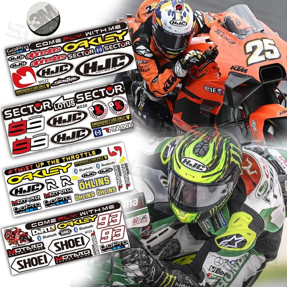 For HJC Arai KYT AGV Shoei LS2 Motorcycle Helmet Sticker Racing Team ...