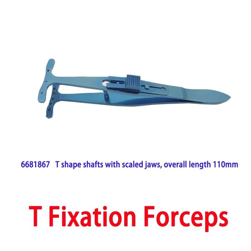 T Fixation Forceps Ophthalmic Tweezer oftalmologia instrumentos ...