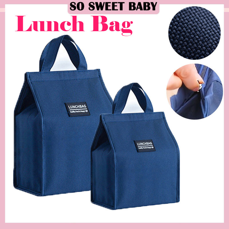 Lunch Bag Zipper Insulated Thermal Reusable Lunch Box Bag for Kids and ...