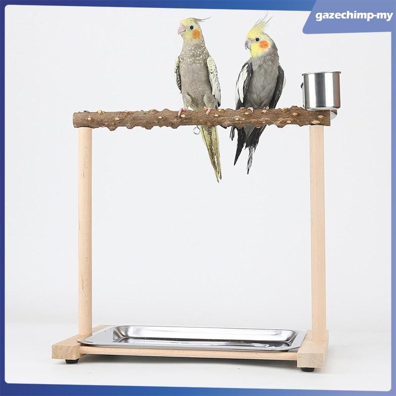 [GazechimpMY] Parrot Perch Stand Bird Cage Play Stand for Lovebird Parakeets Finches | Shopee ...