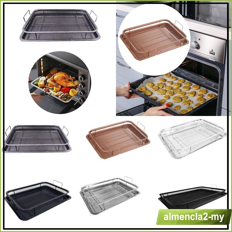 [AlmenclafdMY] and Tray Crisping Basket Tray Grill Rack Fried Chips ...