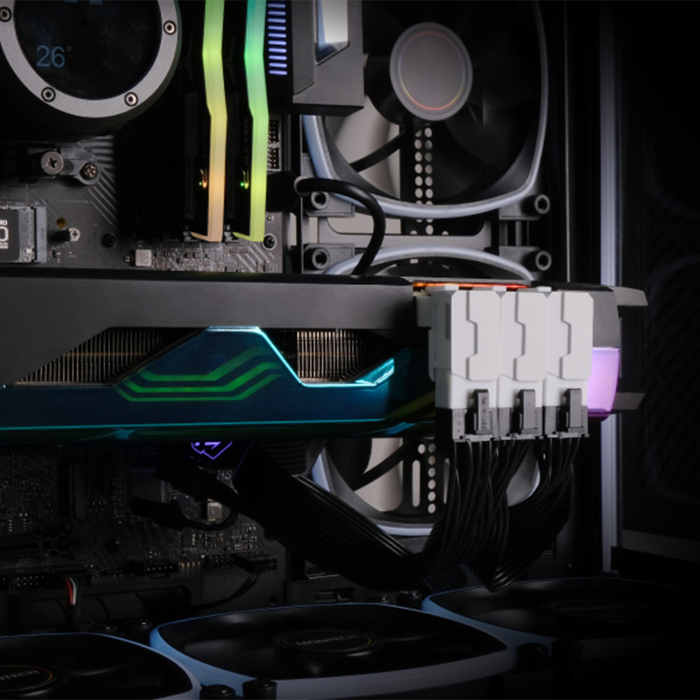 8-Pin PCIe GPU Power Adapter 90-Degree Angled Connector Power ...