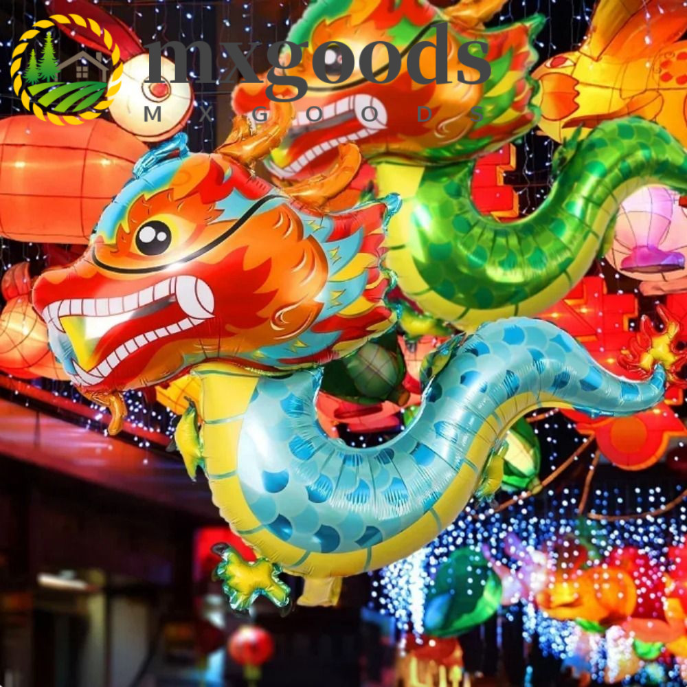 MXGOODS Chinese Dragon Foil Balloon, 3D Decorative Dragon Standing Balloon, 3D Dinosaur Foil ...