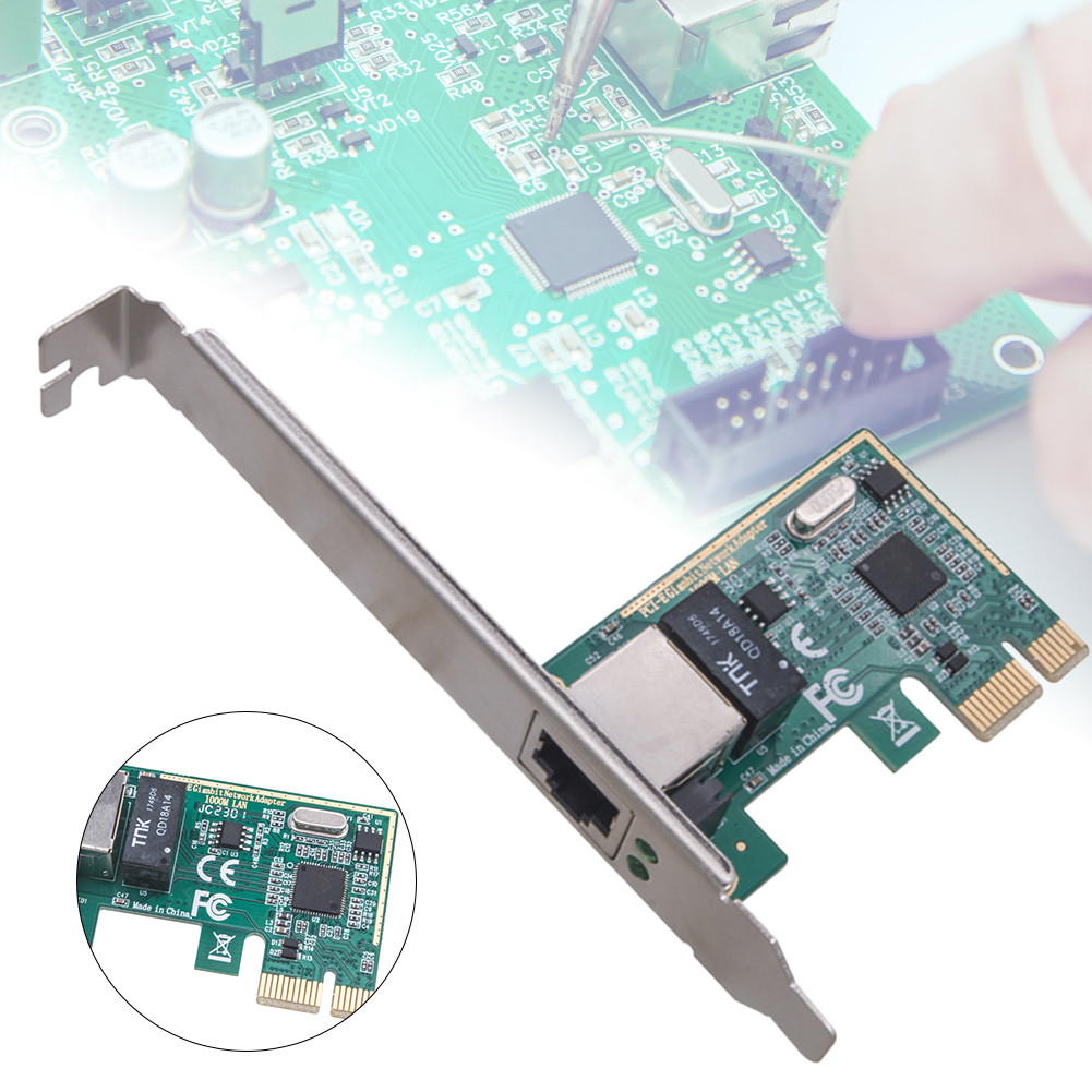 1000Mbps Gigabit Ethernet PCI Express PCI-E Network Card RJ-45 LAN Network Card Gigabit Ethernet ...