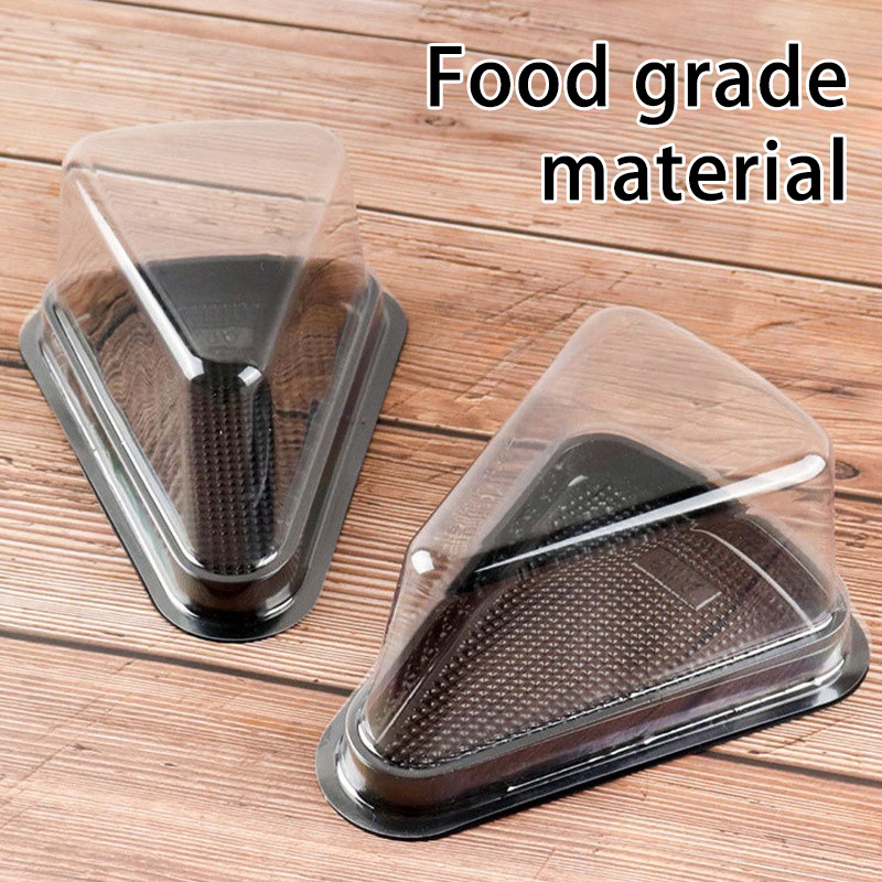 100Pcs Triangle Cake Box Single Slice Cake Container Box Disposable ...