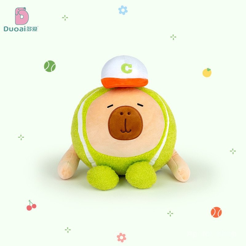 Genuine Capybara Sports Tennis Doll Capybara Plush Toy Send Boys Girls ...