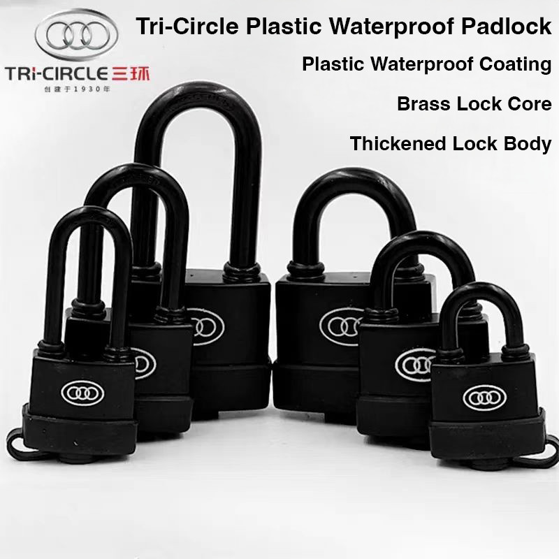 Tri-Circle Heavy Duty ABS Covered Weatherproof Padlock / Weather ...