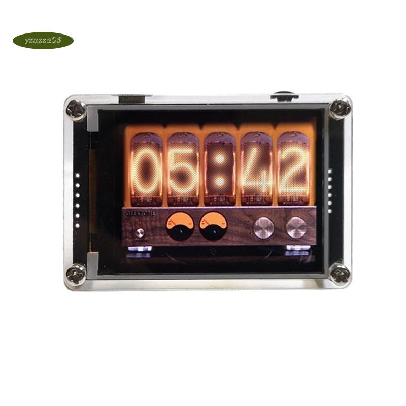 Clock Music Spectrum VU Meter 2.4" Analog Display Voice Control Digital ...