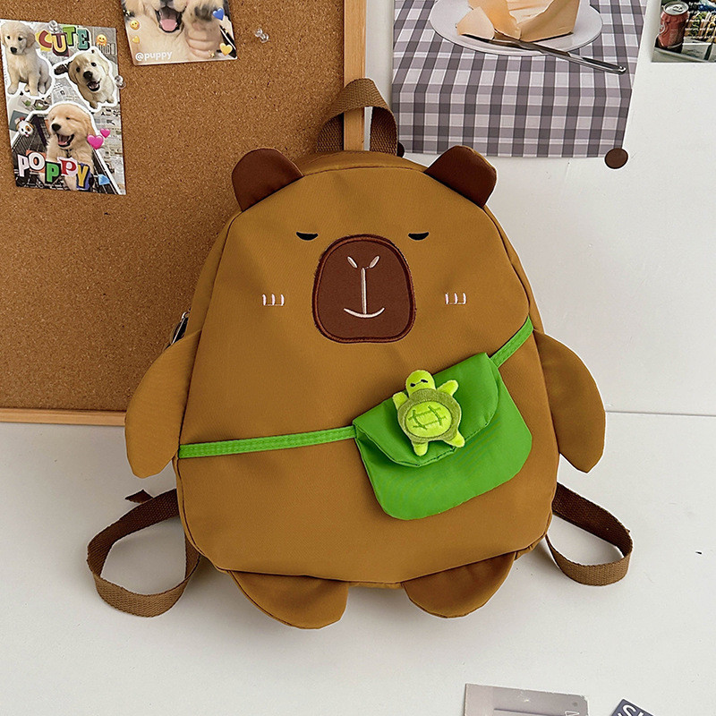 Capybara Animal Backpack Cute Cartoon Elementary School Students School ...