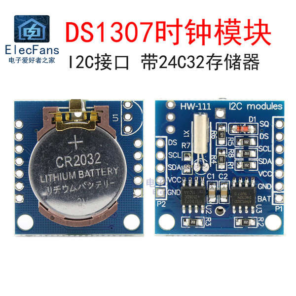 Ds1307 Real Clock Module RTC Timing Board I2C Interface 24C32 Memory ...