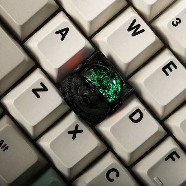 keycaps Game eva Unique Keycap Resin Space Dog Non-Translucent Black ...
