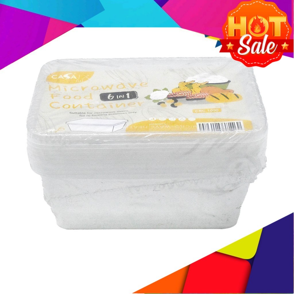 (6pcs) Bekas Makanan Pakai Buang, Bekas Plastik Makanan, Bekas Plastik ...
