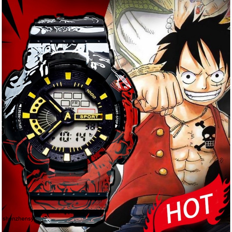 ONE PIECE Watch Dragon Ball Digital LED Sports Men's and Women's ...
