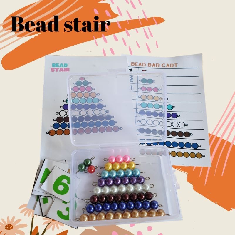 Smart toys SHORT BEAD STAIR SHORT BEAD ladder montessori sensory play ...