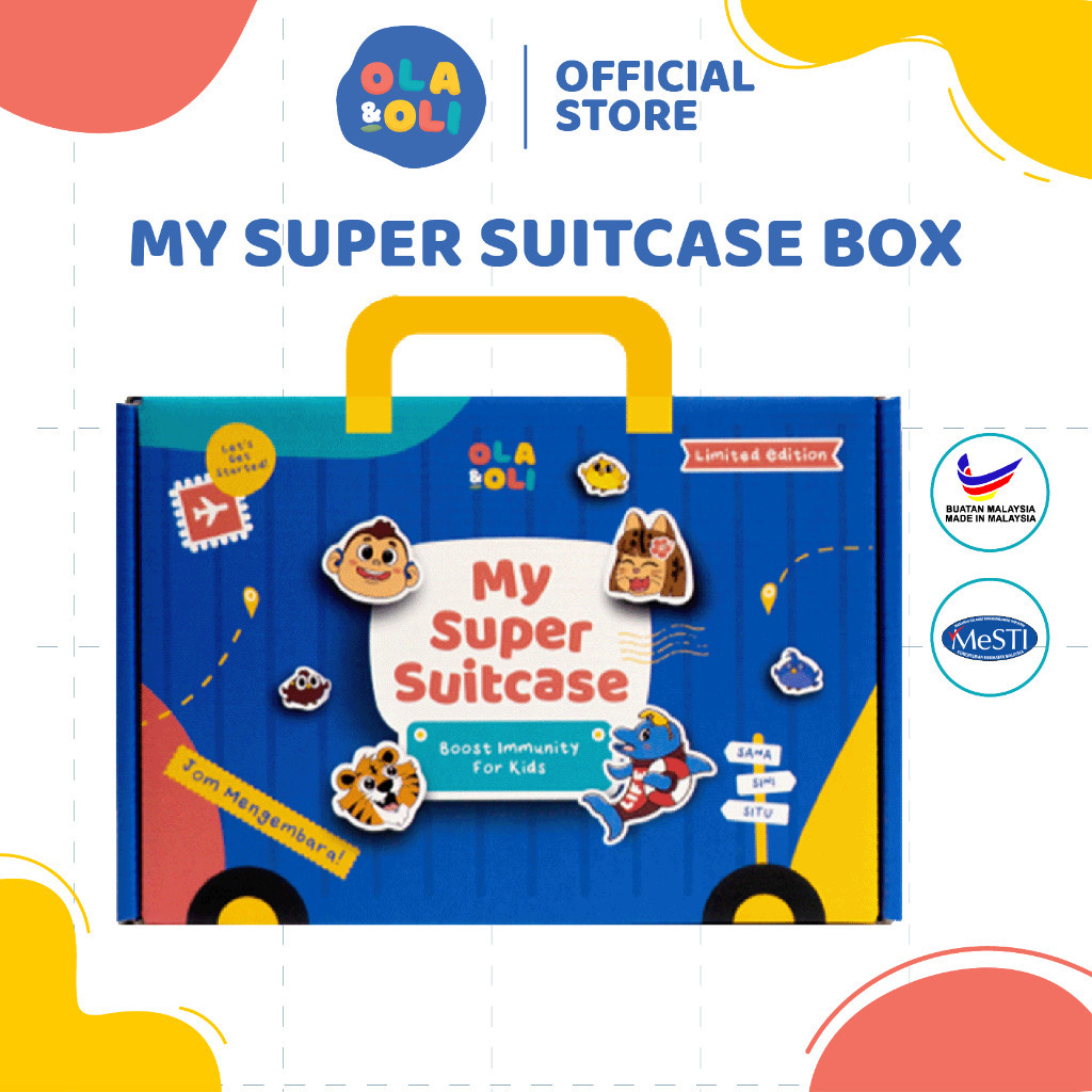 OLA & OLI GIFT SET MY SUPER SUITCASE BOX IMMU-B, BRIGHT, UBAT GIGI ...