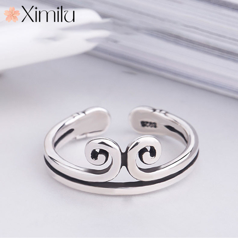 Original Wukong Retro Thai Silver Ring Distressed Tight Hoop Curse ...