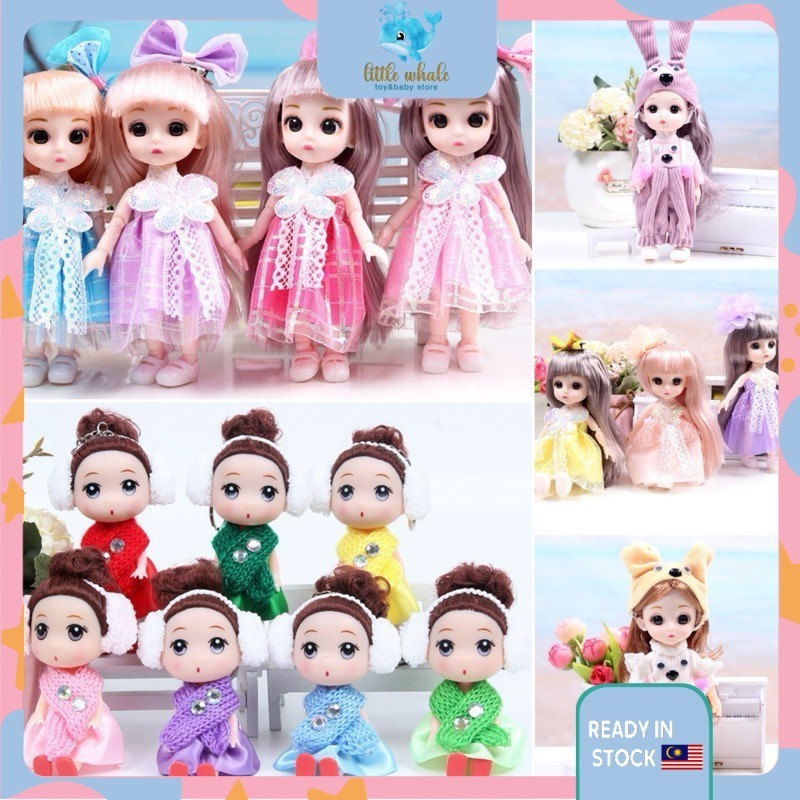 🐳12cm/16cm/17cm Doll Toys Princess Girls Cute Dress Up Fashionable Mini ...