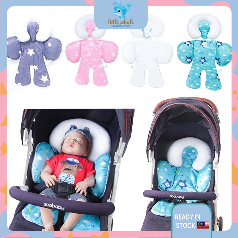 🐳Baby Stroller Protective Headrest Body Support Pad Mat Car Seat Head ...