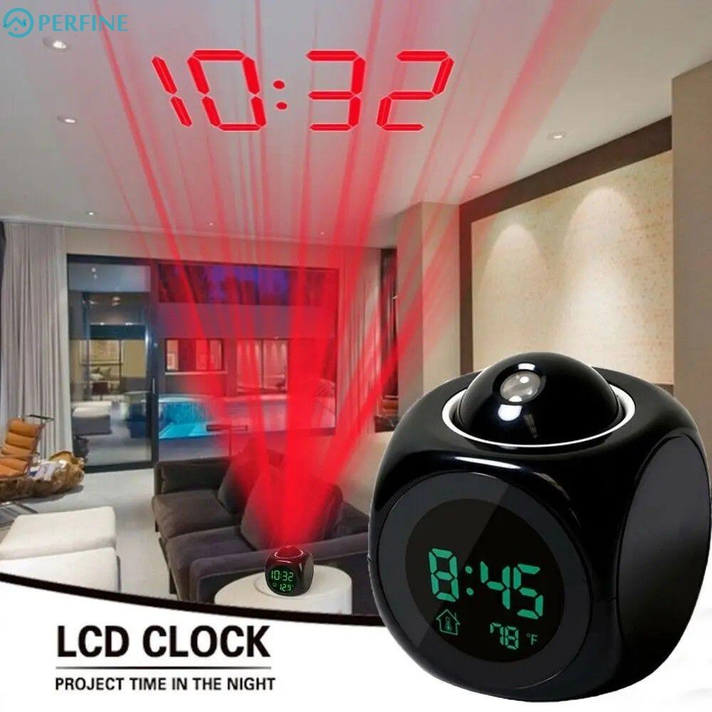 Multifunctional Projection Alarm Clock With Led Voice Talking Function Digital Alarm Clock 12/24 ...