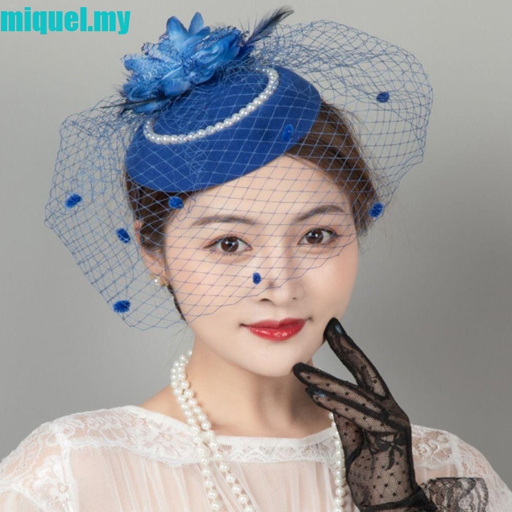 MIQUEL Birdcage Veil Hat Party Accessories Charming Face Net Mask ...