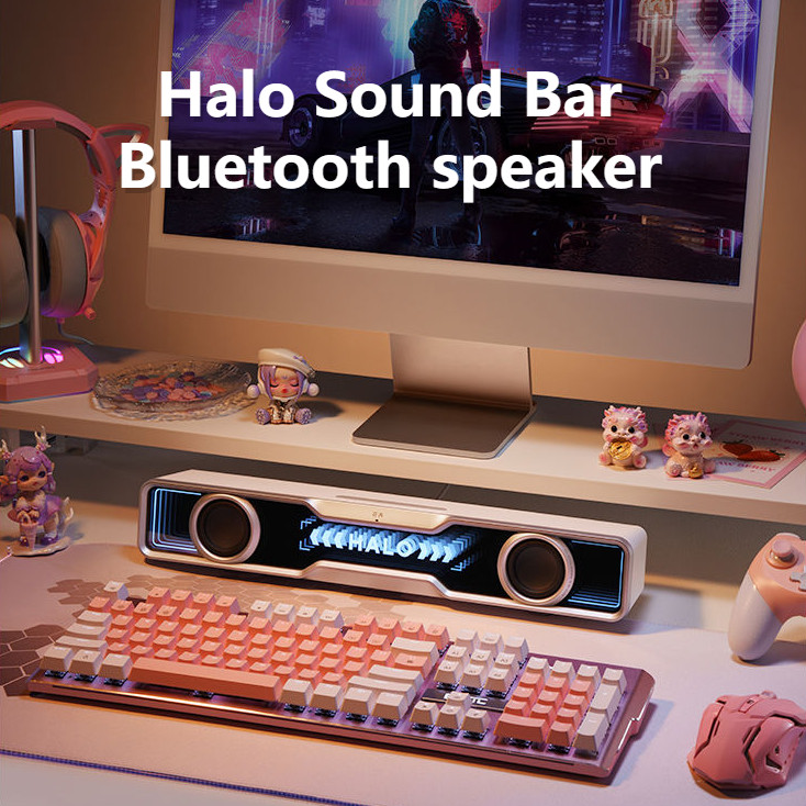 Halo Sound Bar Bluetooth Audio Speaker Desktop Game Gaming Speaker ...