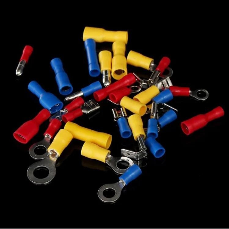 720PCS Insulated Cable Connector Electrical Wire Crimp Spade Butt Ring Fork Set Ring Lugs Rolled ...
