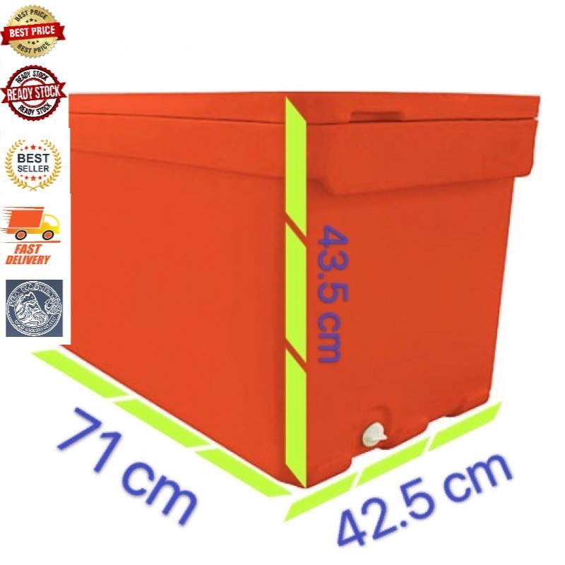 75 LITRE FIBER BOX FOR ICE,FISH ,SEAFOOD/ 75 LITER FIBER BOX AIS, IKAN ...