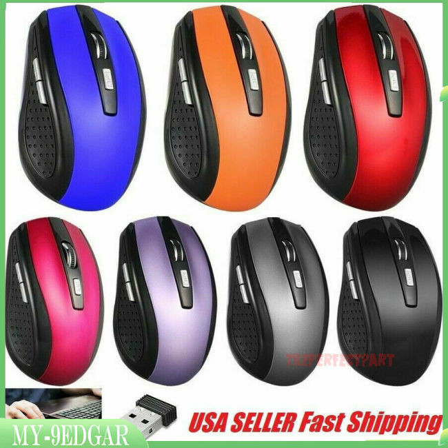 Gil 2.4GHz Wireless Optical Mouse Mice & USB Receiver for PC Laptop ...