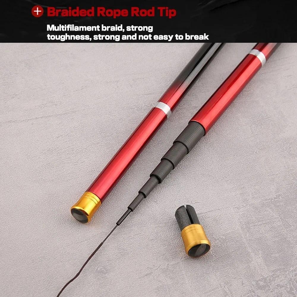 Super Hard Telescopic Fishing Rod Ultralight Carbon Fiber Red Handle ...