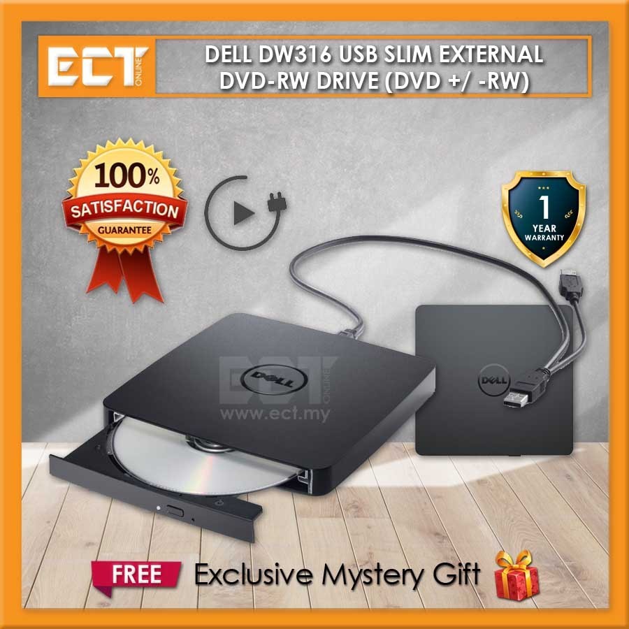 Dell DW316 USB Slim External DVD-RW Drive (DVD +/ - RW) | Shopee Malaysia