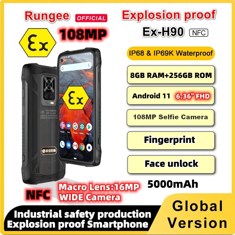 BR Explosion Proof RunGee Ex-H90 Rugged IP68 Zello PTT Waterproof C 8GB ...