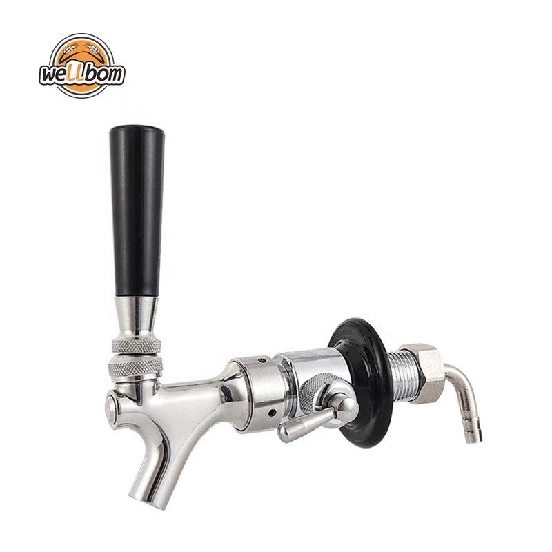 US Standard Beer Tap with Flow Control Valve, G5/8 Shank Adjustable ...