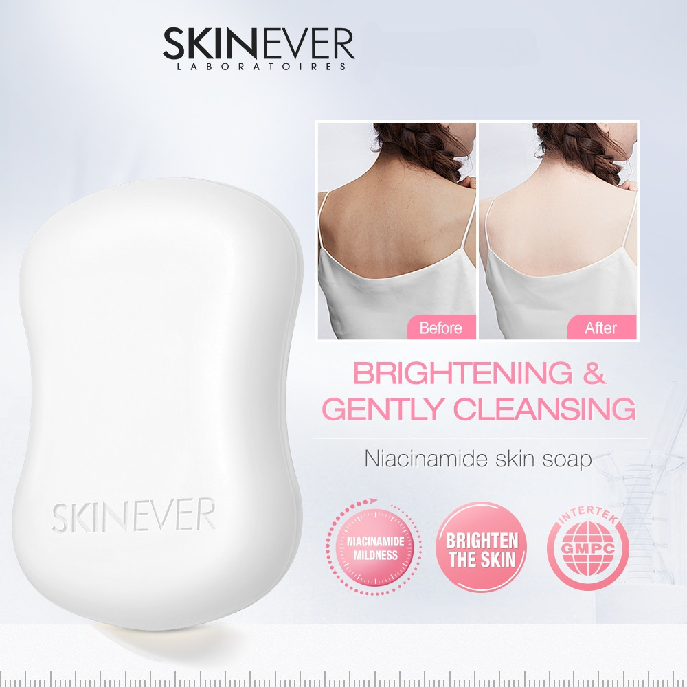SKINEVER NIACINAMIDE Skin Brightening Soap Formulated with Glutathione ...