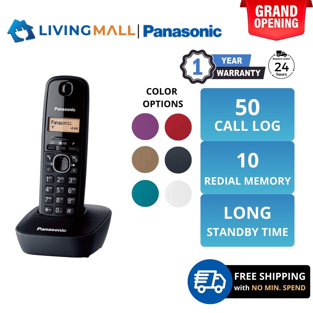 [𝐅𝐑𝐄𝐄 𝐃𝐄𝐋𝐈𝐕𝐄𝐑𝐘] PANASONIC TG1611 CORDLESS PHONE DECT PHONE KX-TG1611MLC Fon Office 办公室电话 ...