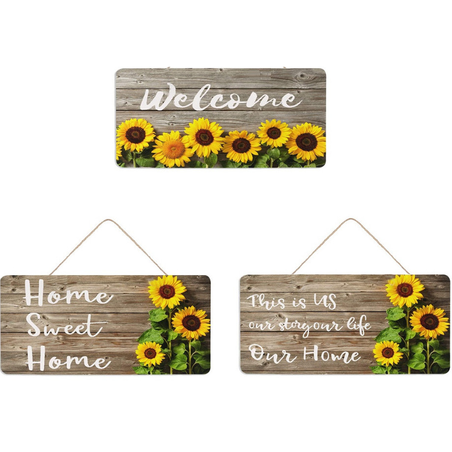 Beautiful Sunflower Wooden Front Porch Wall Plaque - Perfect Home Decor ...