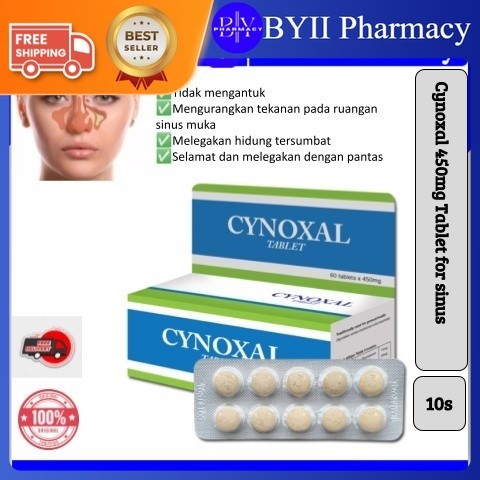 CYNOXAL 450mg tablet 10s/strip (Supplement untuk resdung, gatal ...