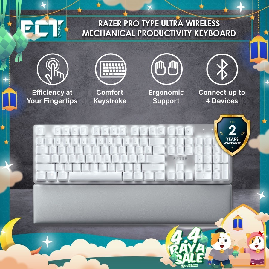 Razer Pro Type Ultra Wireless Mechanical Productivity Keyboard (RZ03 ...