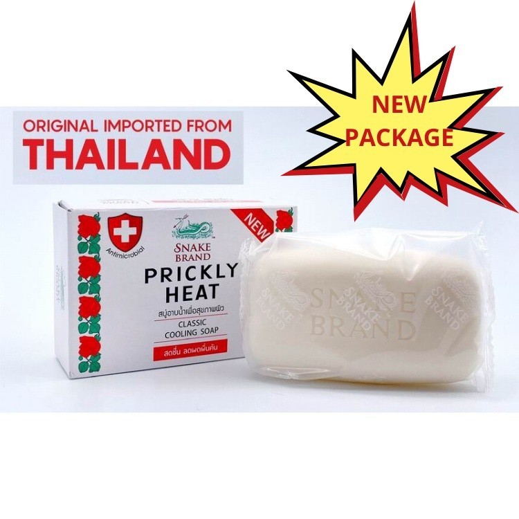 Snake Brand Classic Prickly Heat Original Cooling Soap 100g | Shopee ...