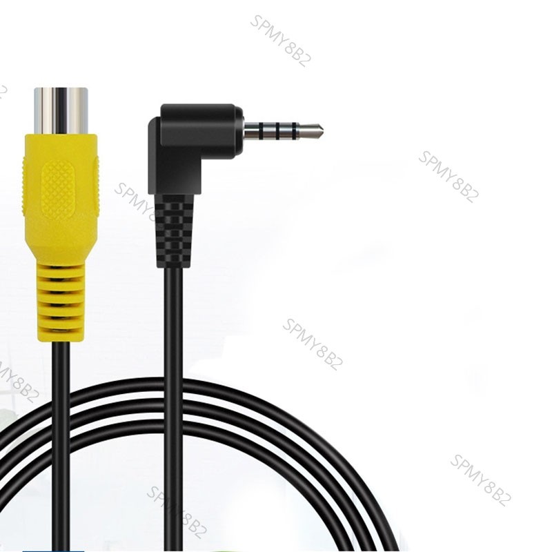 2.5Mm Stereo Video Cable Right Angel Male Jack Av Plug To Rca Female ...