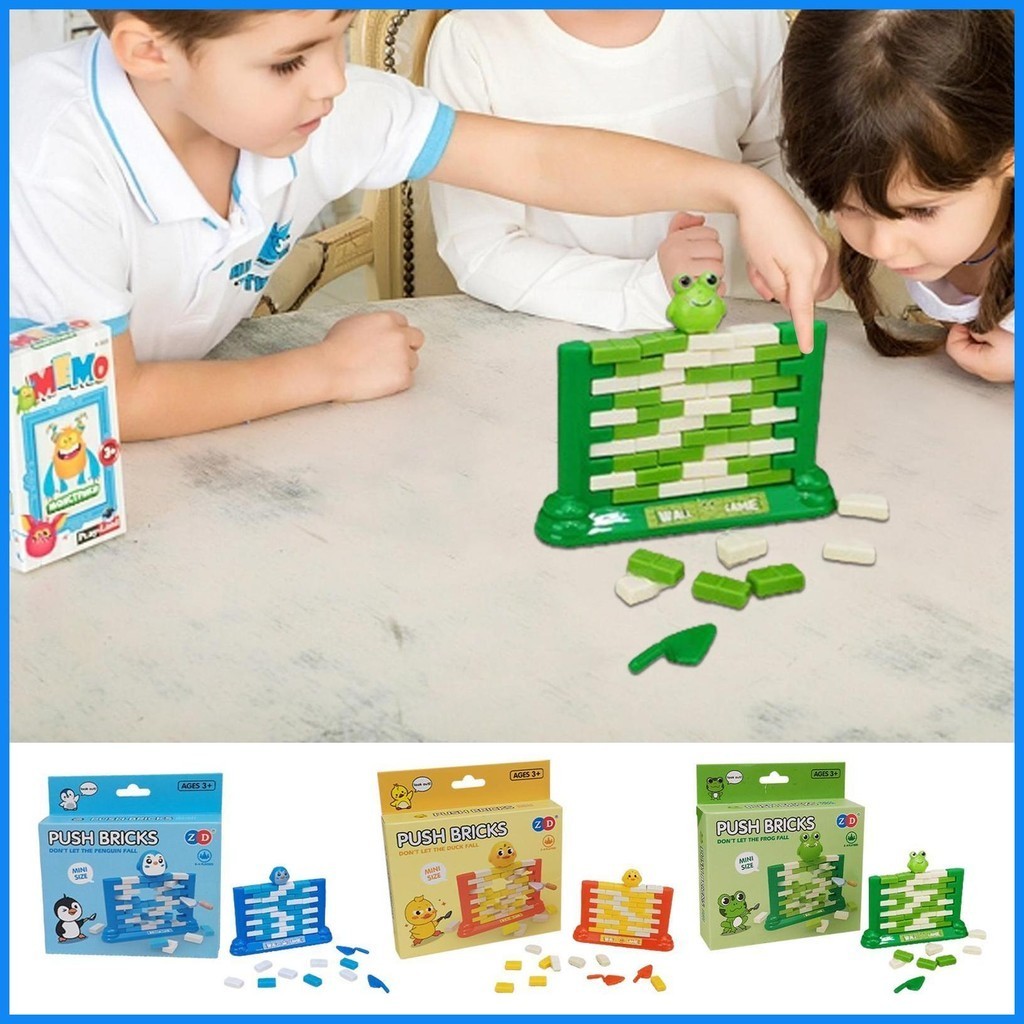 Toddler Building Blocks Portable Mini Stacking Push Bricks Educational ...