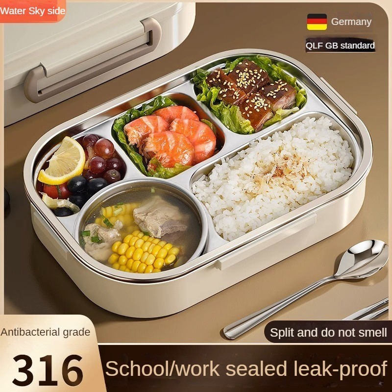 Insulated Divided Lunch Box 316 Food Grade Stainless Steel Lunch Box ...