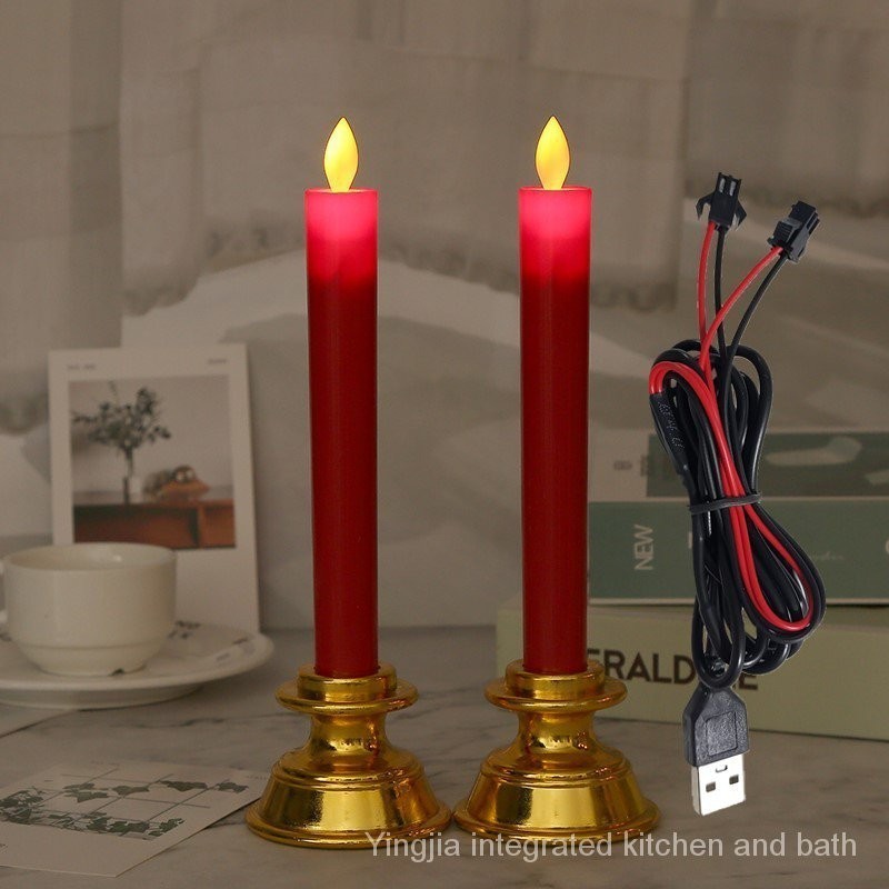 LED Electronic Candle Light, Usb Power Swing Wick Simulation Candle ...
