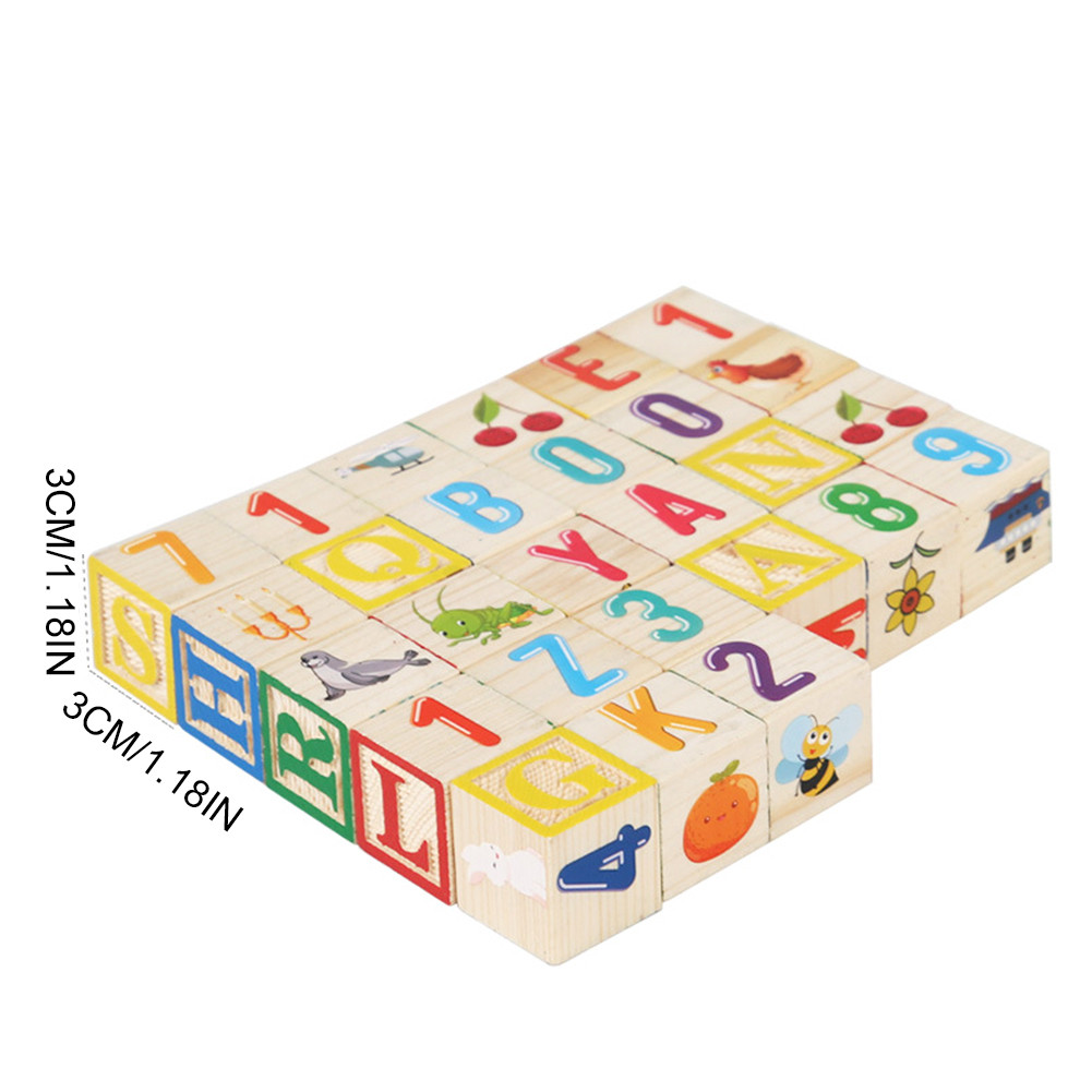 ABC Wooden Building Blocks Alphabet & Number Stacking Blocks for ...